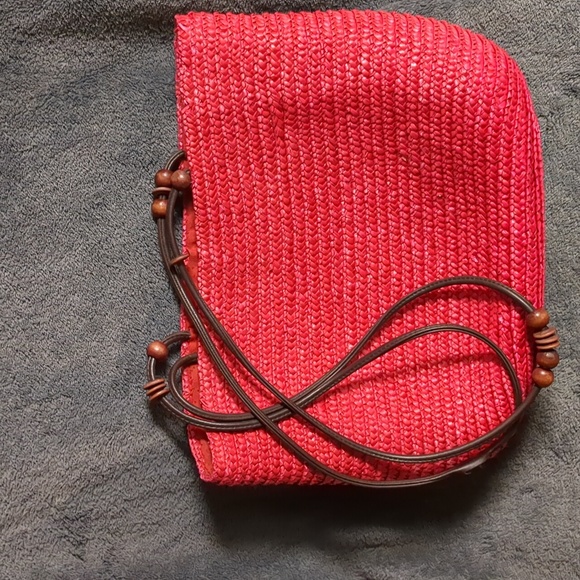 SunBay Handbags | Bags | Red Straw Handbag | Poshmark
